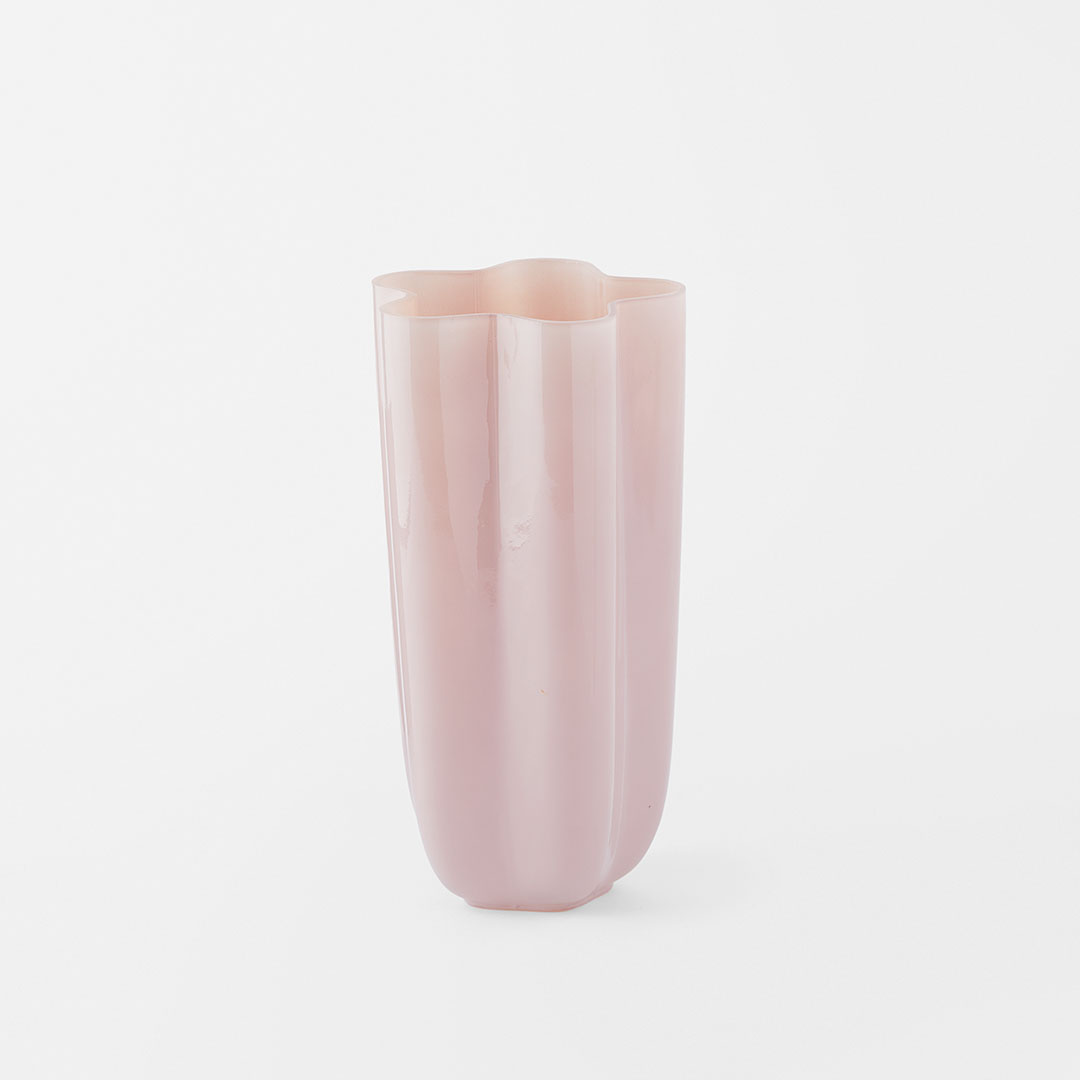 Shop Amara Glass Vase Large - Milky Pink Online |Bed Bath N' Table