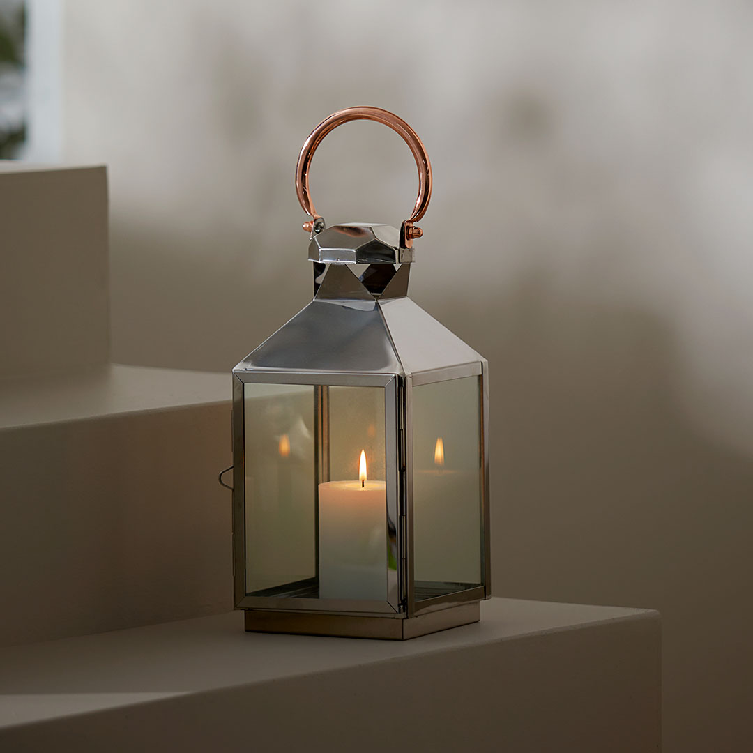 Square Lantern With Copper Handle | Bed Bath N' Table