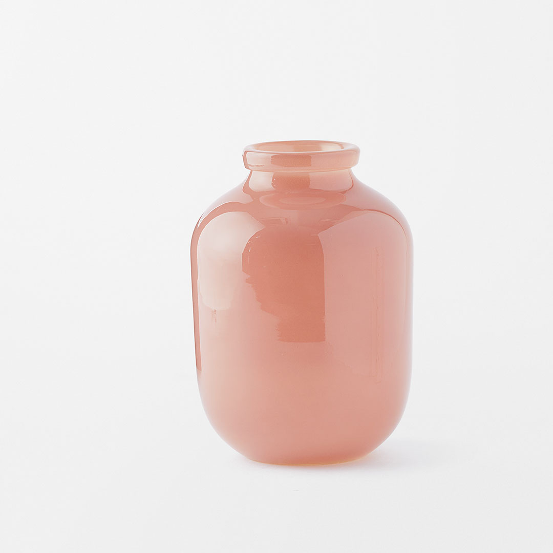 Buy Soreli Glass Vase Large - Blush Pink Online |Bed Bath N' Table