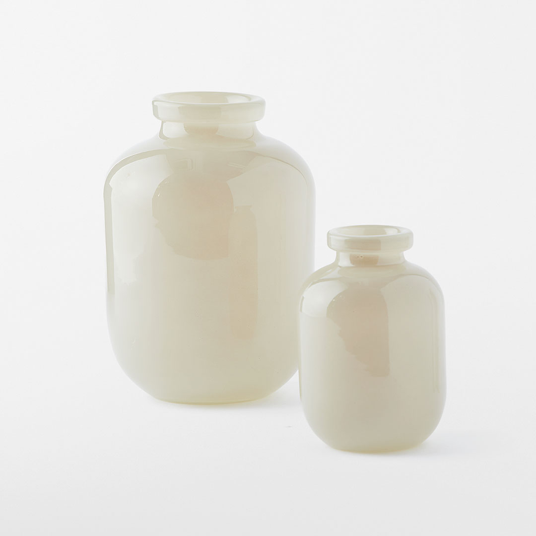 Shop Soreli Glass Vase Large - Cool Grey Online |Bed Bath N' Table
