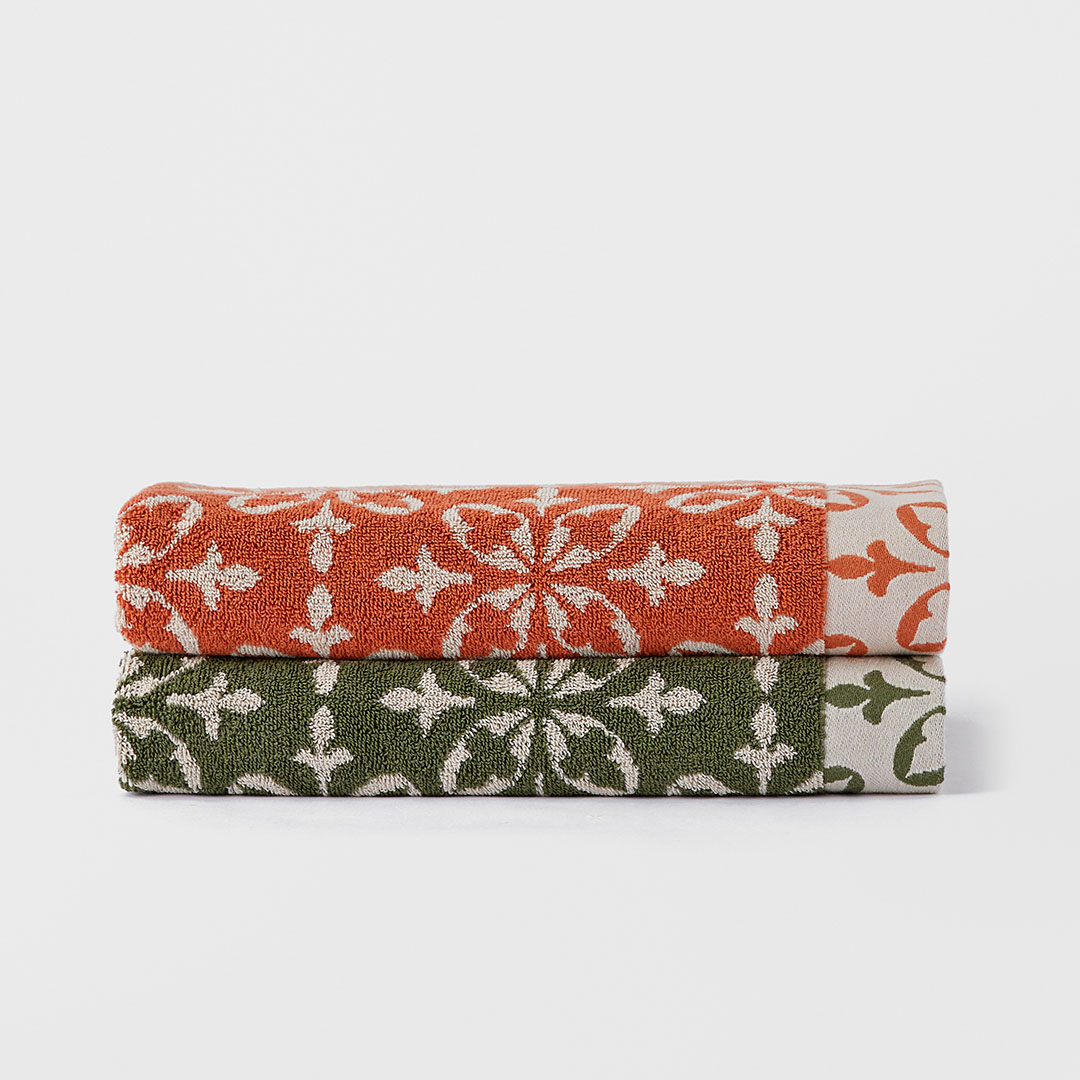 Buy Alva Towel - Rust/Ivory Online | Bed Bath N' Table