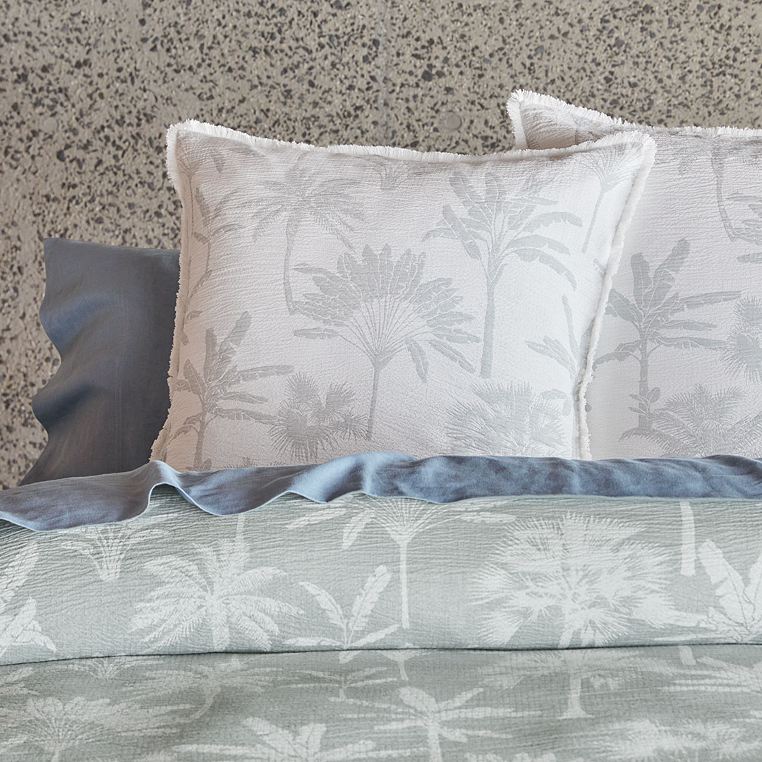 Shop Dune Quilt Cover - Sage Green/Ivory Online | Bed Bath N' Table