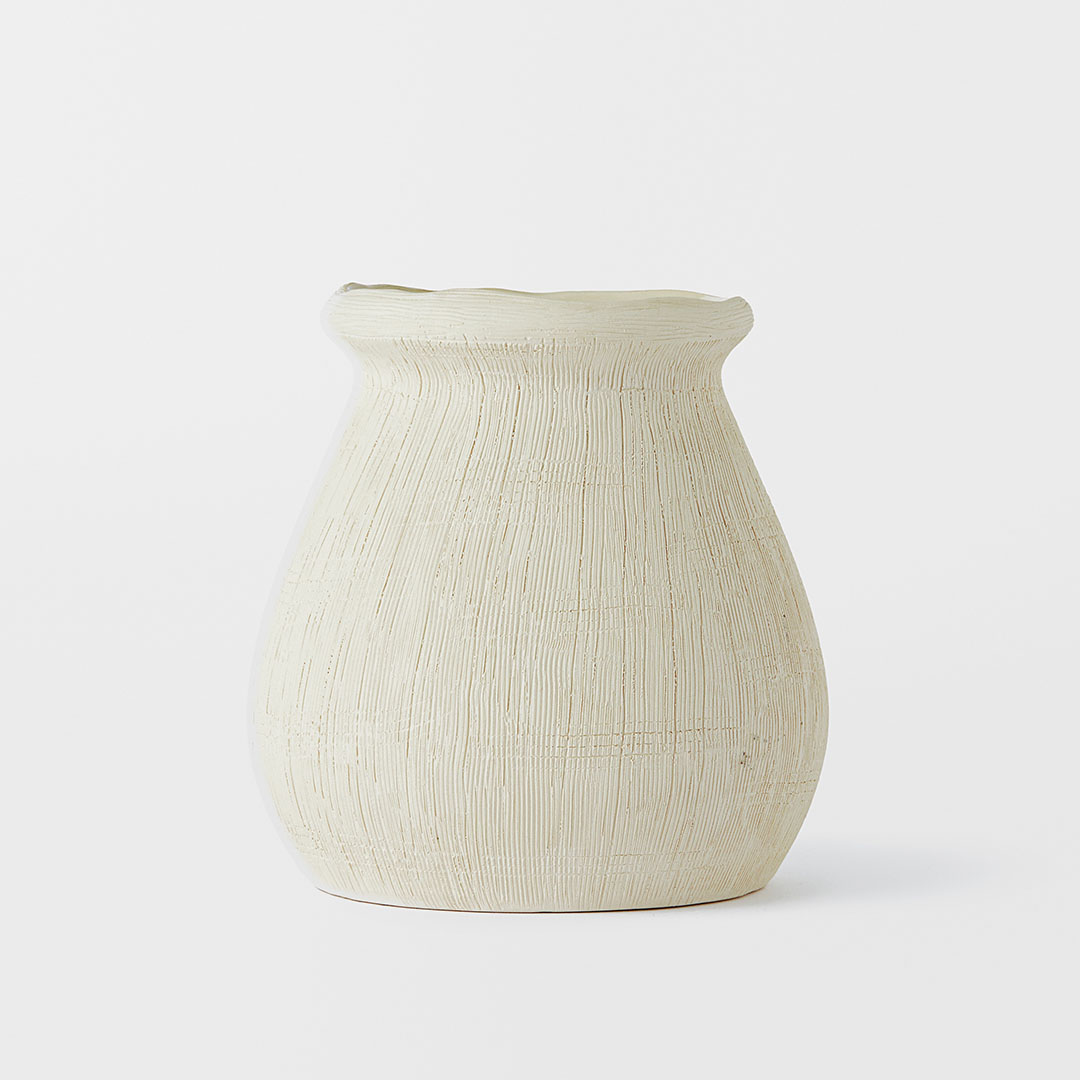 Shop Tashi Ceramic Vase Large - Off White Online |Bed Bath N' Table