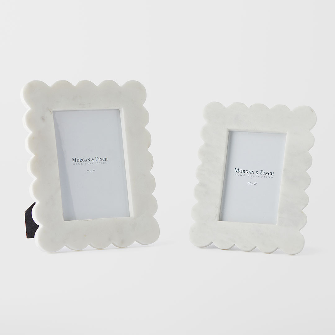 Shop Scallop Marble Photo Frames Online | Bed Bath N' Table