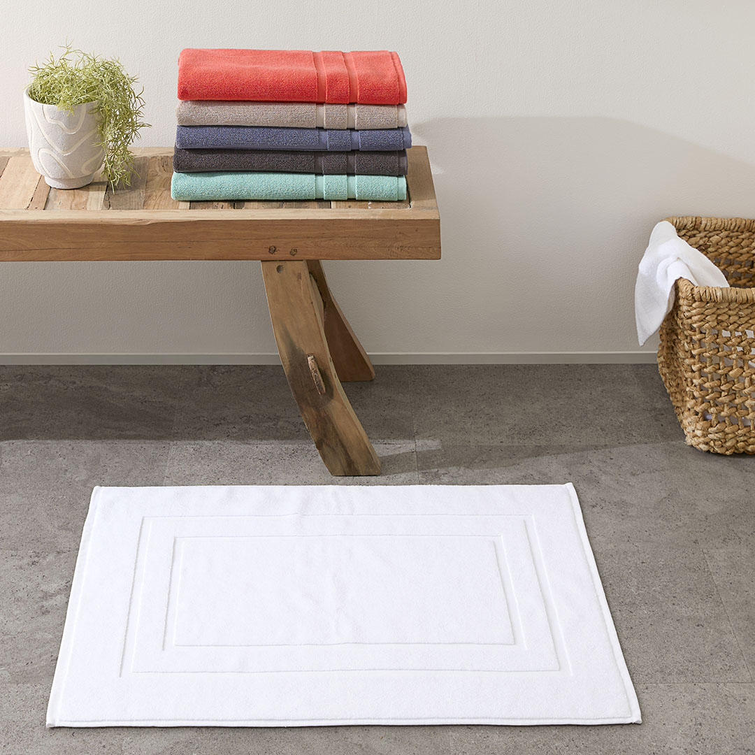Shop Luxury Bath Mat - White Online | Bed Bath N' Table
