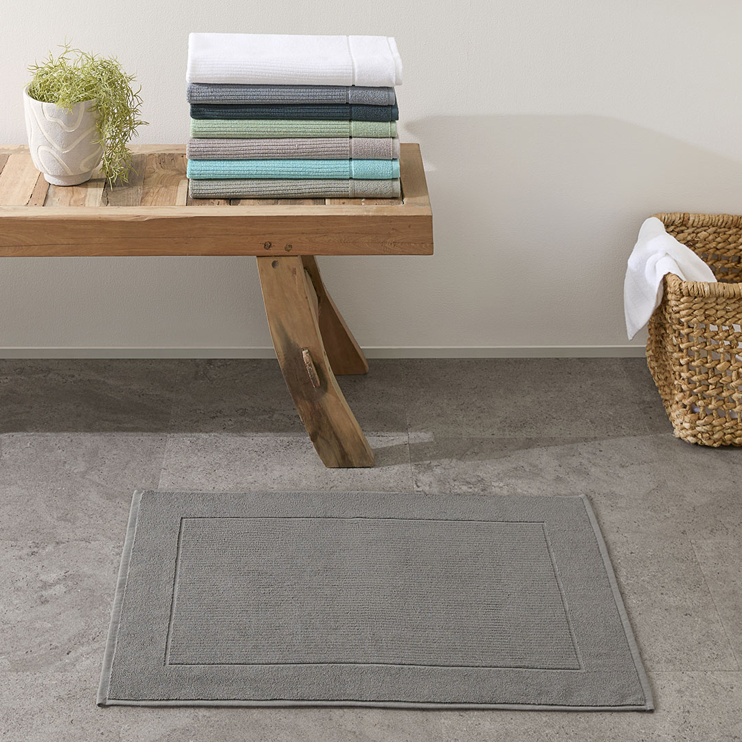 Shop Boston Bath Mat - Silver Grey Online | Bed Bath N' Table