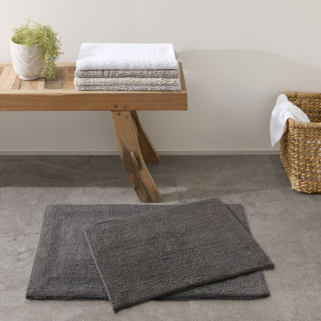 Shop Jonah Bath Mat - Charcoal Online | Bed Bath N' Table