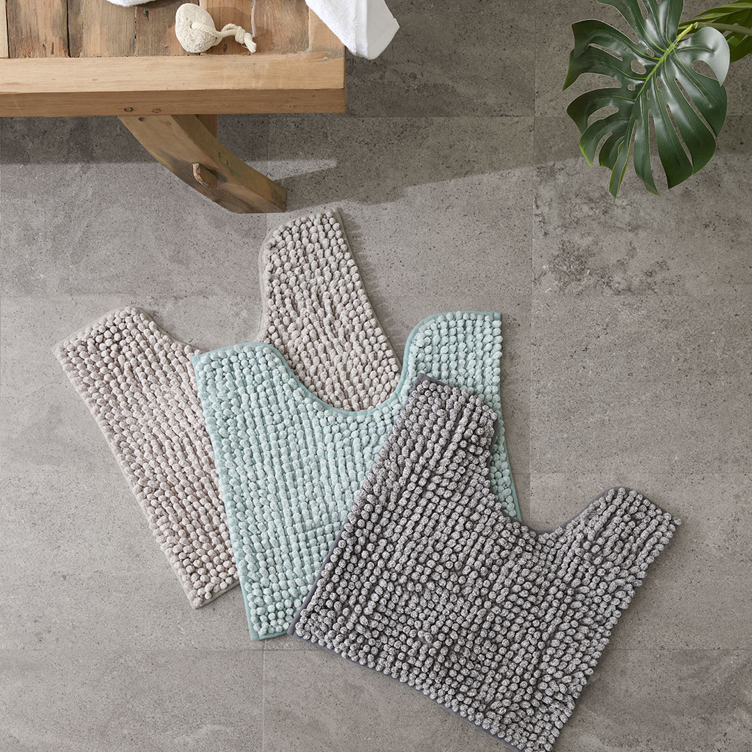 Shop Bobble Melange Contour Mat - Charcoal Online | Bed Bath N' Table