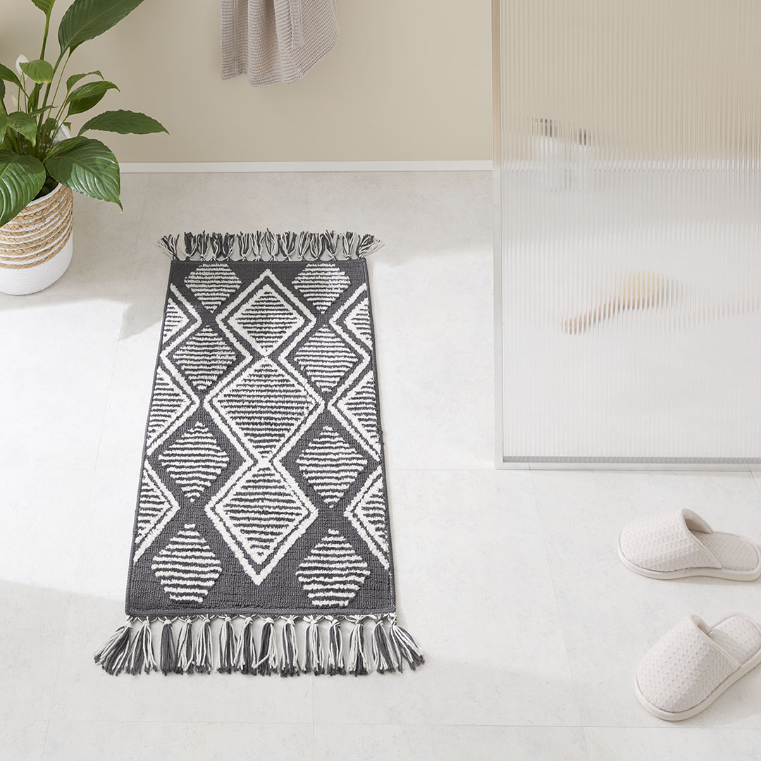 Shop Noah Bath Mat - Charcoal Online | Bed Bath N' Table