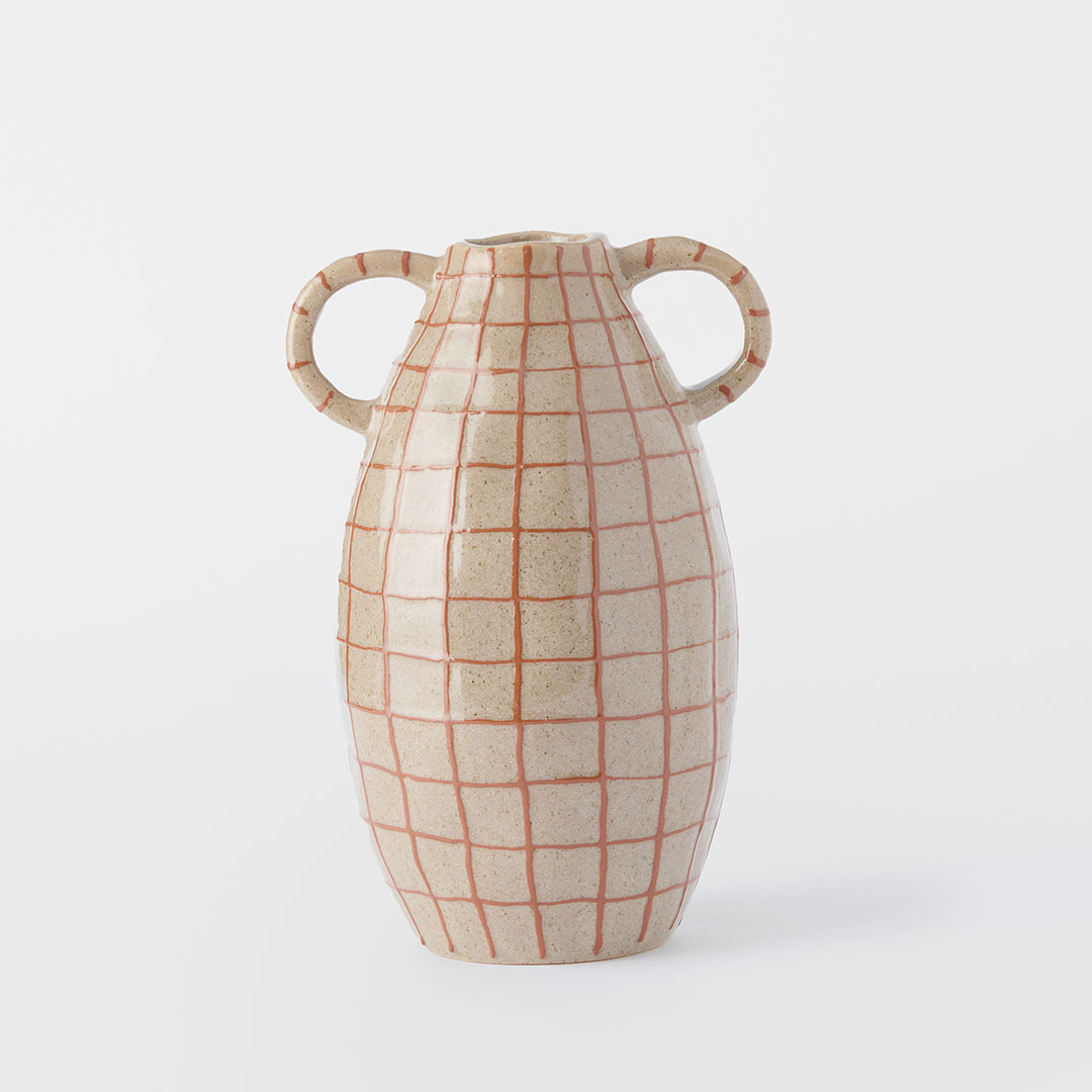 Shop Check Ceramic Vase Large Online | Bed Bath N' Table