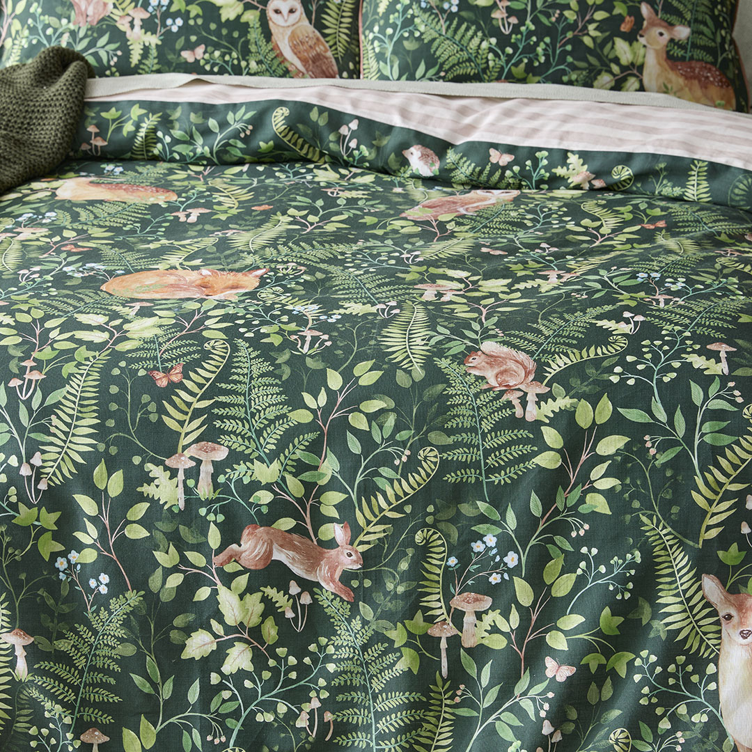 Shop Folklore Quilt Cover - Forest Green Online | Bed Bath N' Table