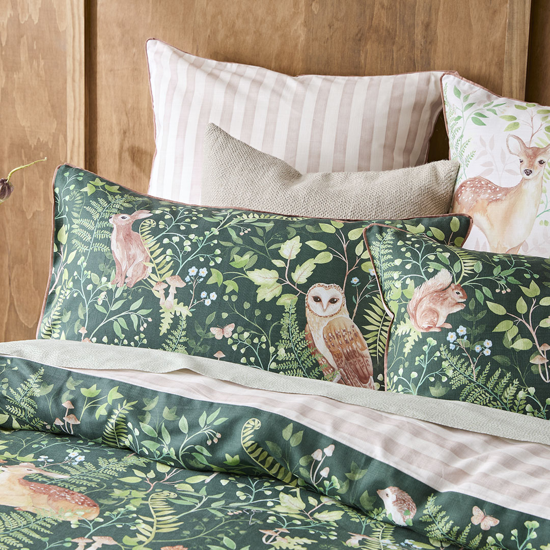 Shop Folklore Quilt Cover - Forest Green Online | Bed Bath N' Table