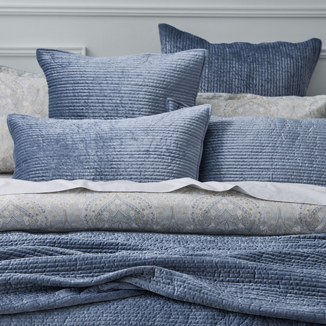 Shop Blake Coverlet - Smoke Blue Online | Bed Bath N' Table
