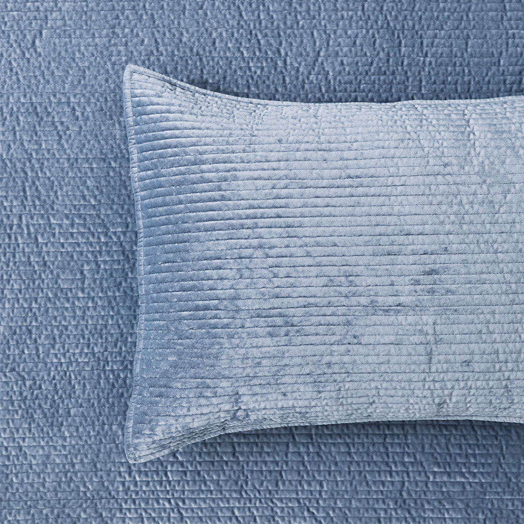 Shop Blake Coverlet - Smoke Blue Online | Bed Bath N' Table