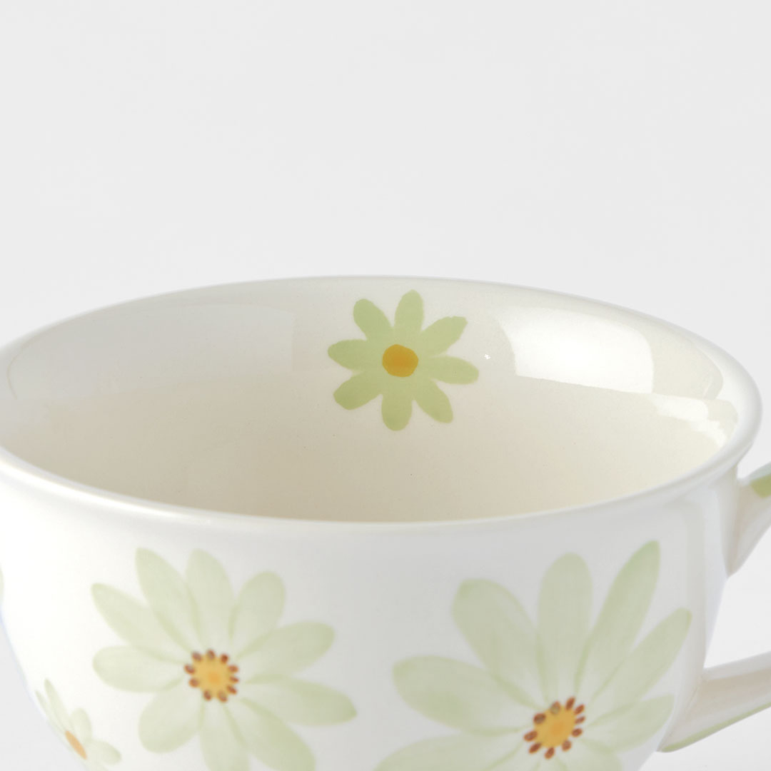 Shop Margurite Pedestal Tea Cup - Light Green Online | Bed Bath N' Table