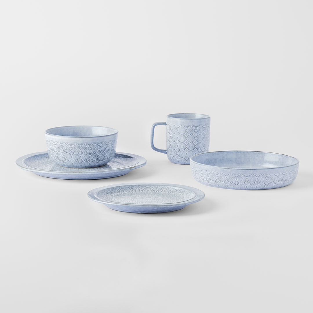 Shop Auburn Dining Set - Blue Online | Bed Bath N' Table