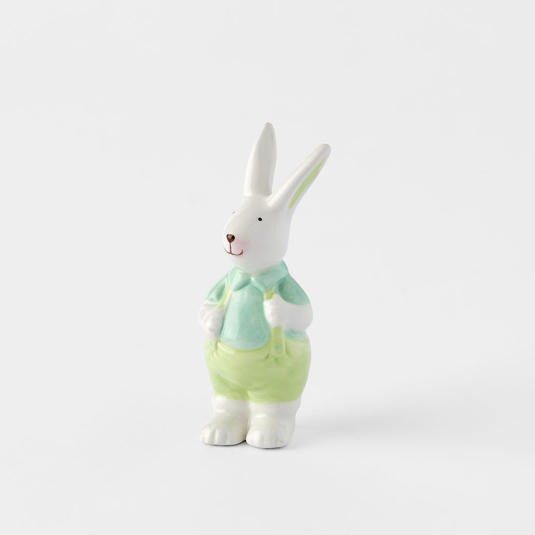 Shop Mini Ceramic Rabbit With Overalls Online | Bed Bath N' Table