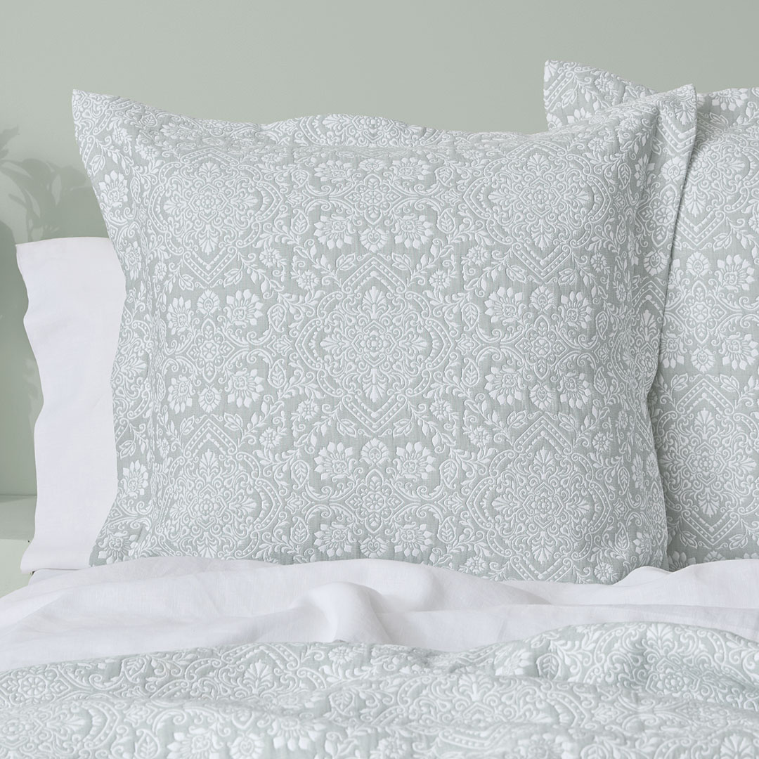 Shop Carina Bedspread - Sage/Ivory Online | Bed Bath N' Table