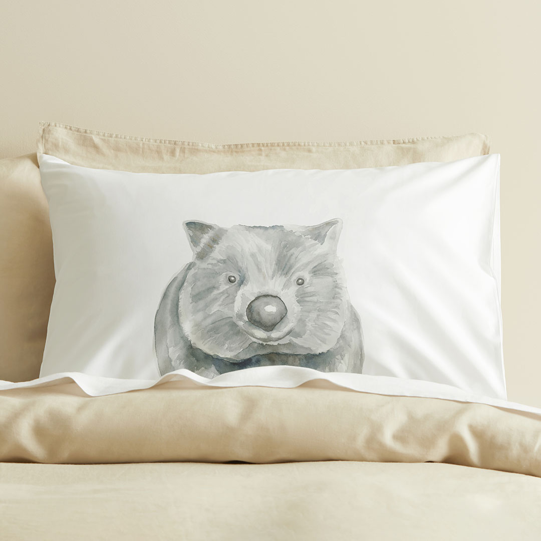 Shop Wombat Face Novelty Pillocase Online | Bed Bath N' Table