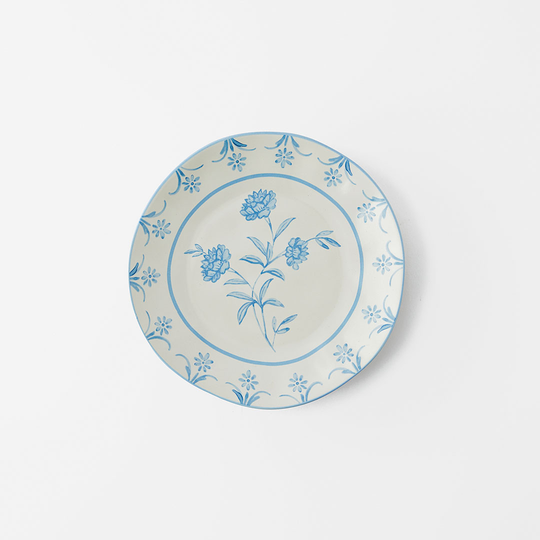 Shop Lucinda Side Plate - Blue/White Online |Bed Bath N' Table