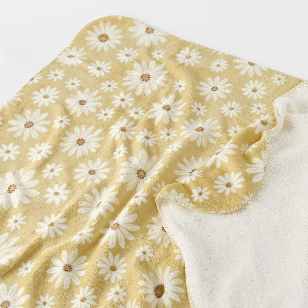 Shop Marguerite Sherpa Throw - Yellow Online | Bed Bath N' Table