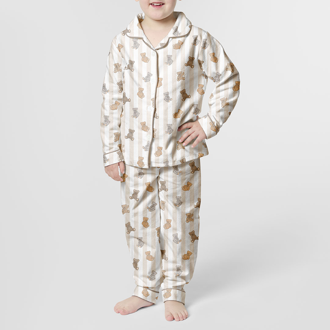 Shop Cuddly Bear Kids Flannelette Pyjamas Online |Bed Bath N' Table