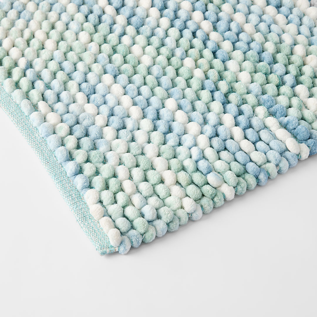Shop Cirrus Bath Runner - Aqua/Blue/Ivory Online | Bed Bath N' Table