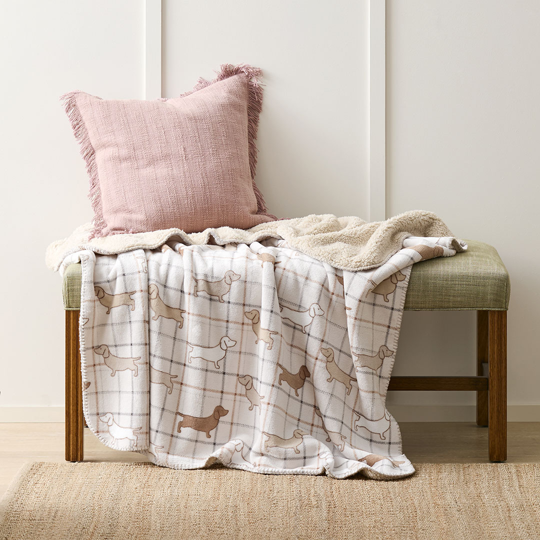 Shop Charlie Sherpa Throw Online | Bed Bath N' Table