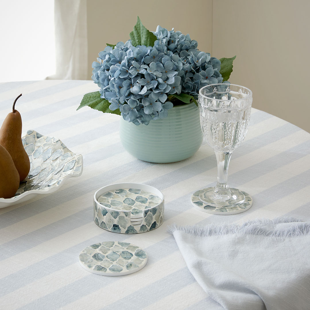 Shop Rhodes Inlay Coasters in Holder Set of 6 Online | Bed Bath N' Table