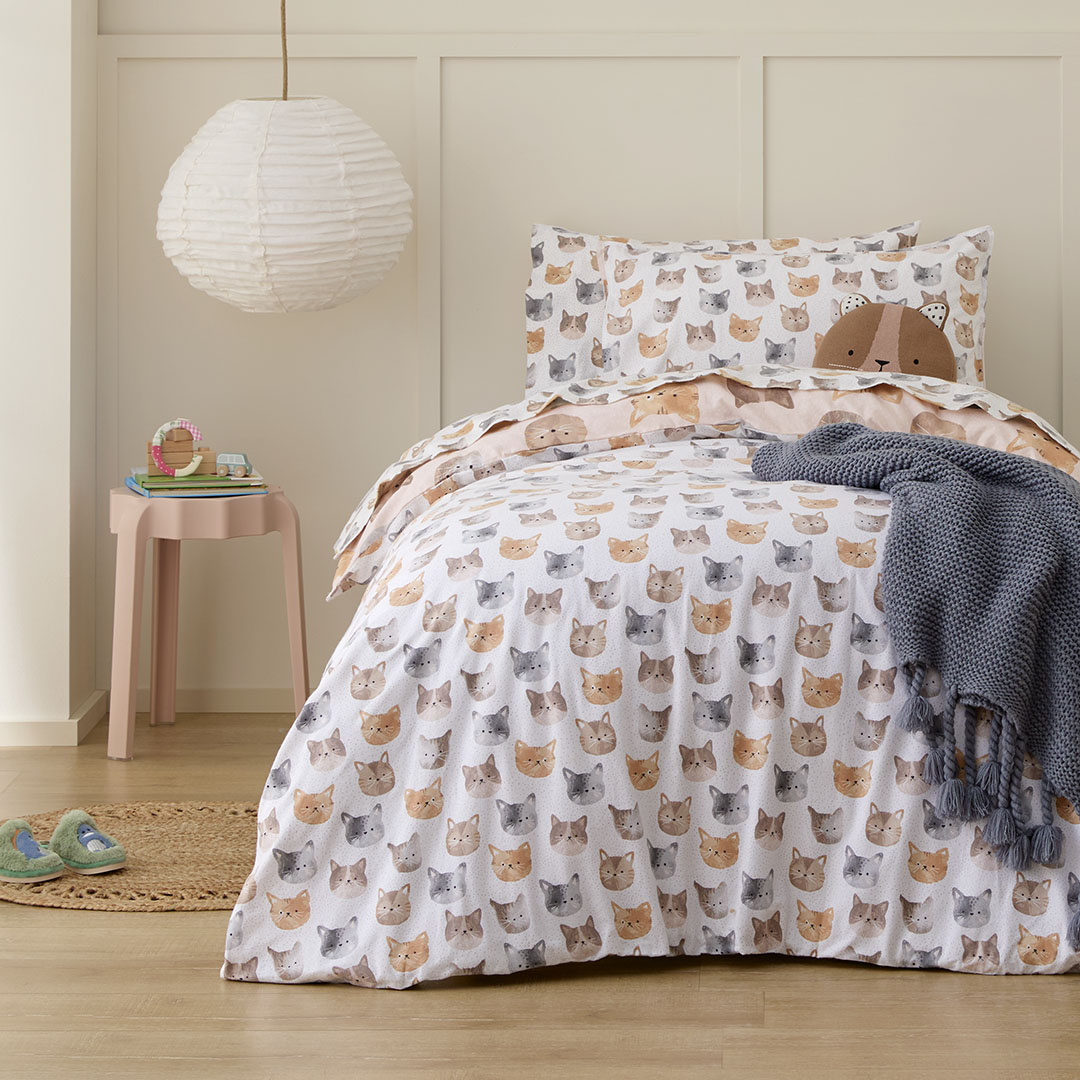Shop Nala Flannelette Quilt Cover Set Online | Bed Bath N' Table