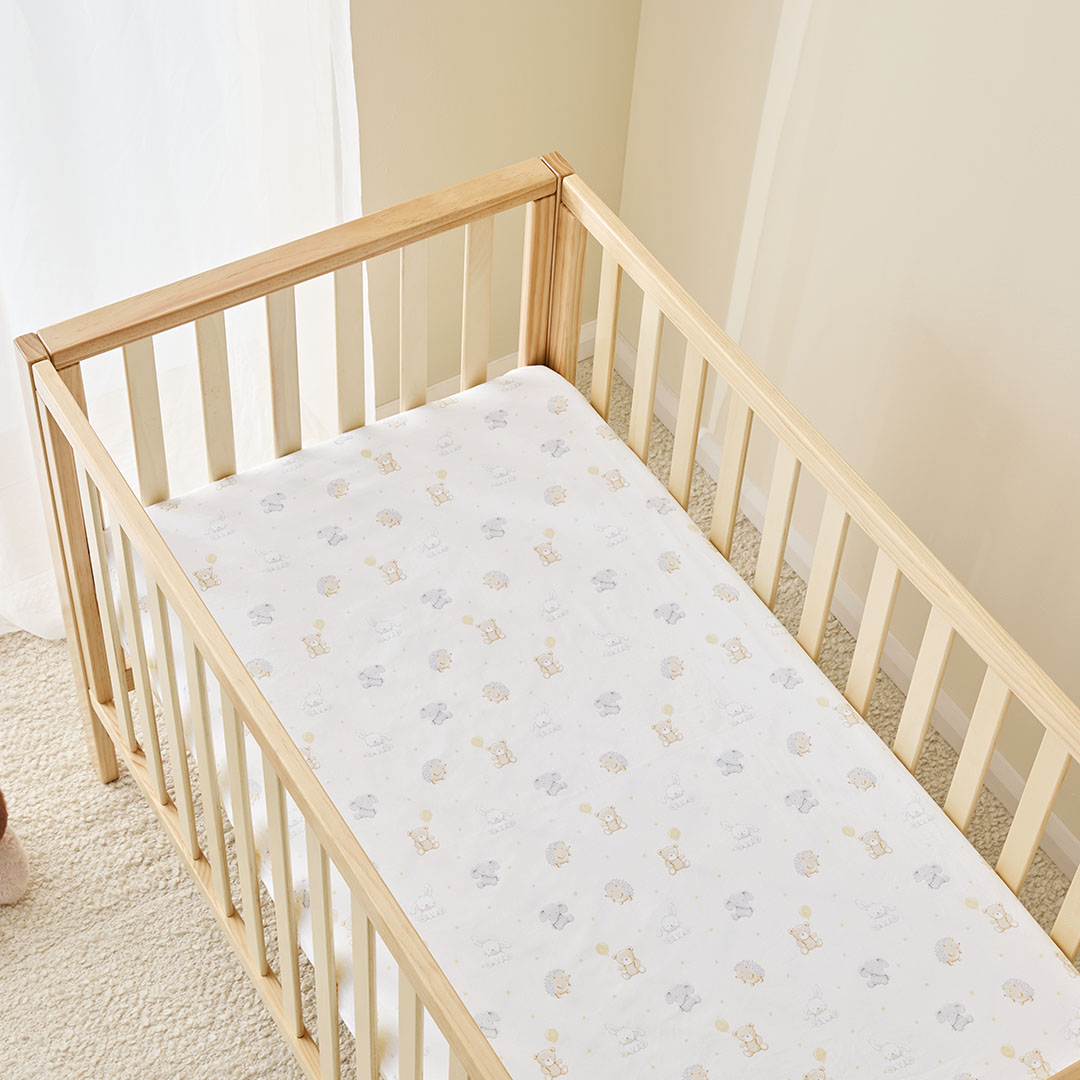 Shop Baby Animals Fitted Cot Sheet Online | Bed Bath N' Table