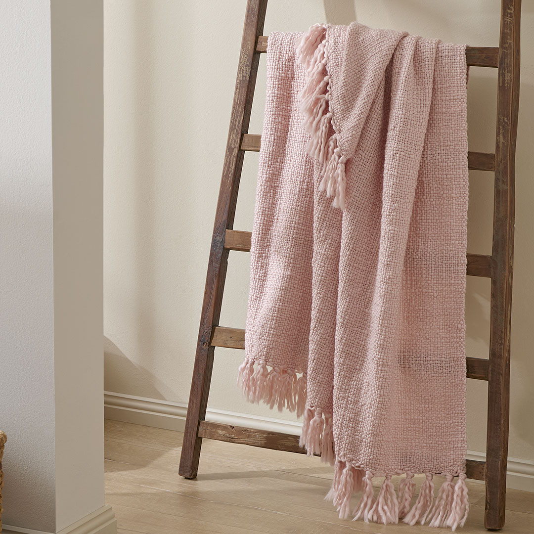 Shop Cambridge Throw - Floss Pink Online | Bed Bath N' Table