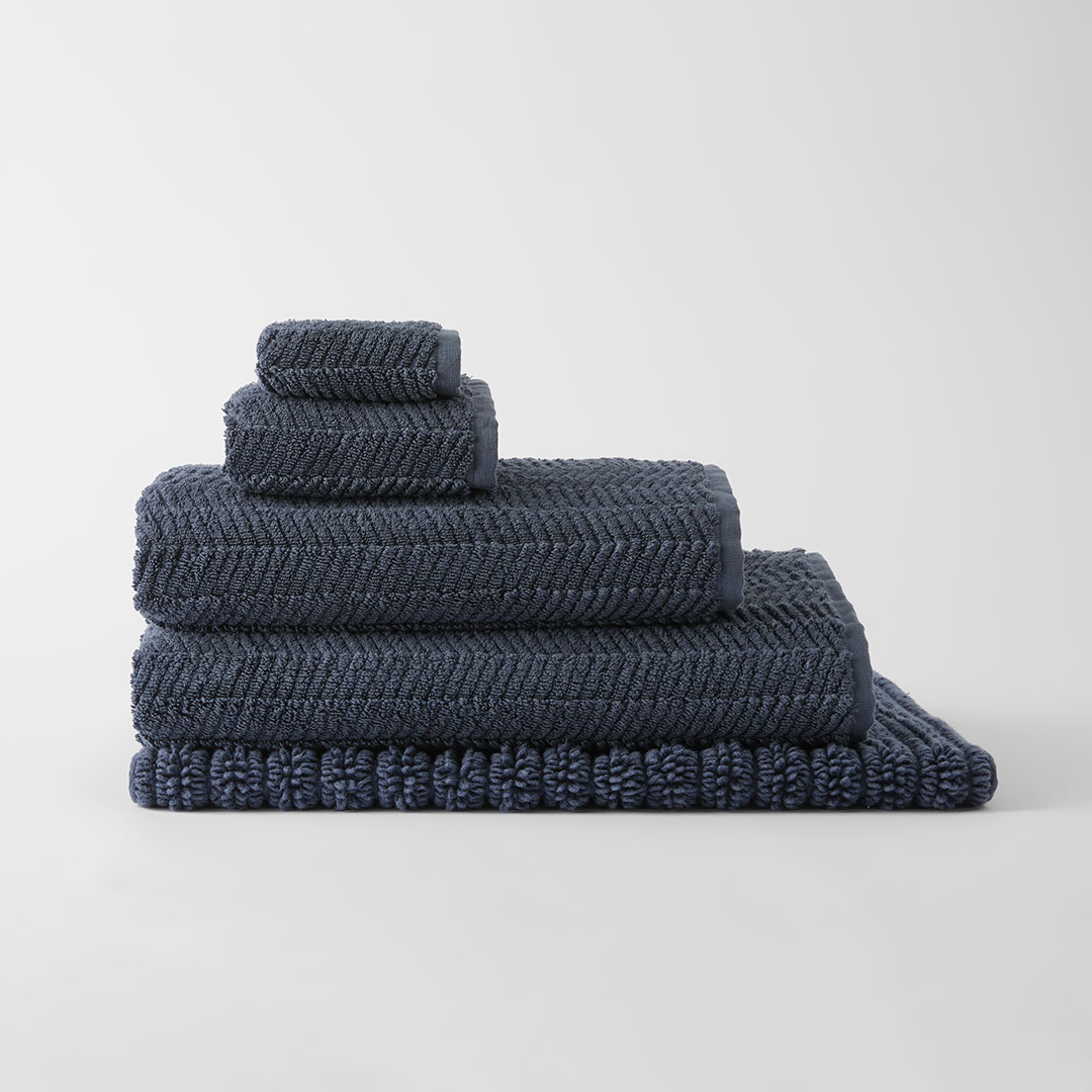 Shop Devon Towel - Navy Online | Bed Bath N' Table