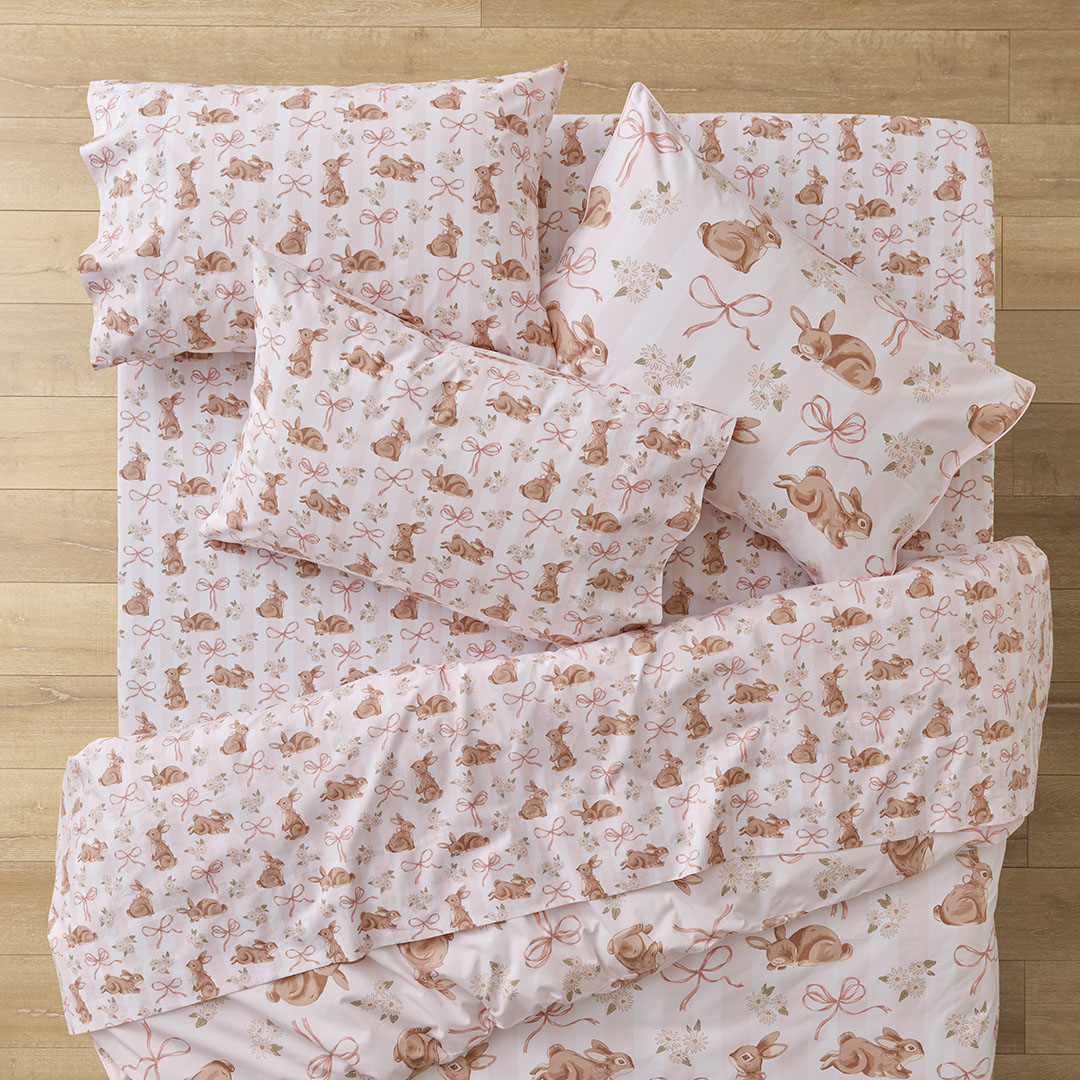 Shop Bunny Bow Cotton Sheet Set Online|Bed Bath N' Table