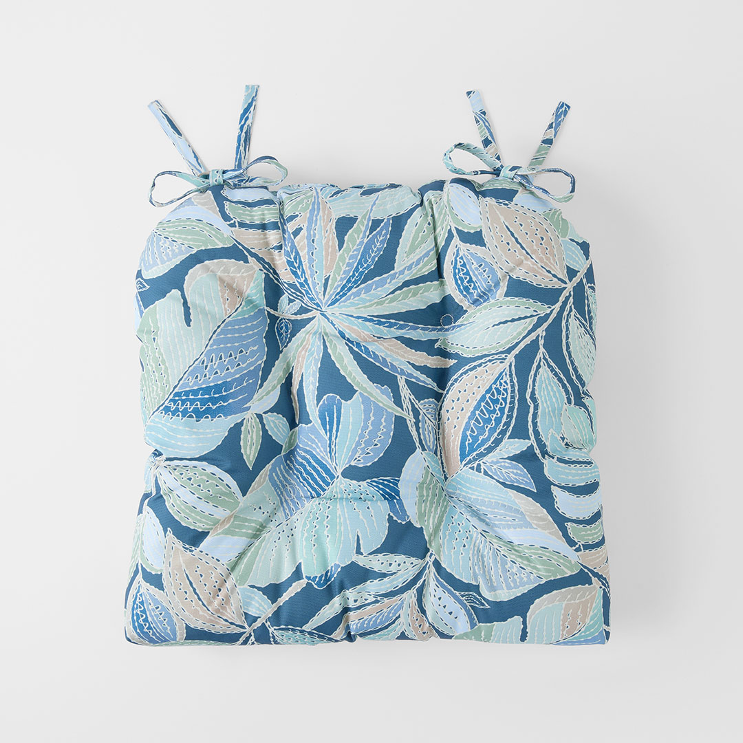 Shop Cyprus Koa Outdoor Chair Pad - Blue Online|Bed Bath N' Table