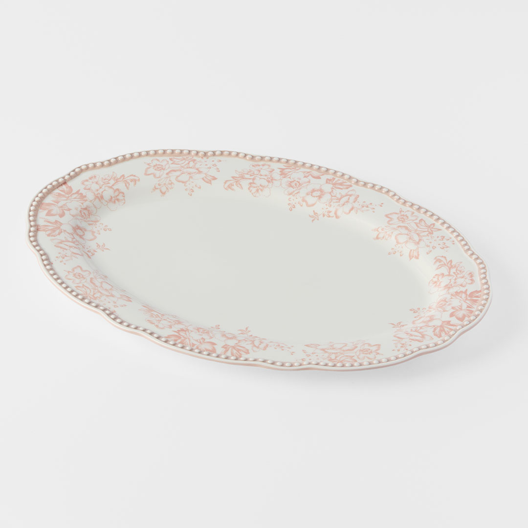 Shop Evie Oval Platter - Pink Online | Bed Bath N' Table