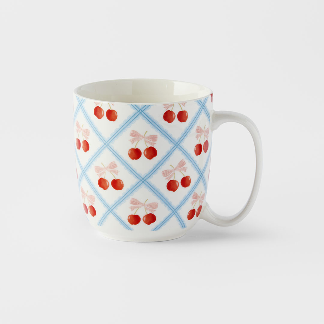 Shop Cherry Bows Barker Mug Online | Bed Bath N' Table