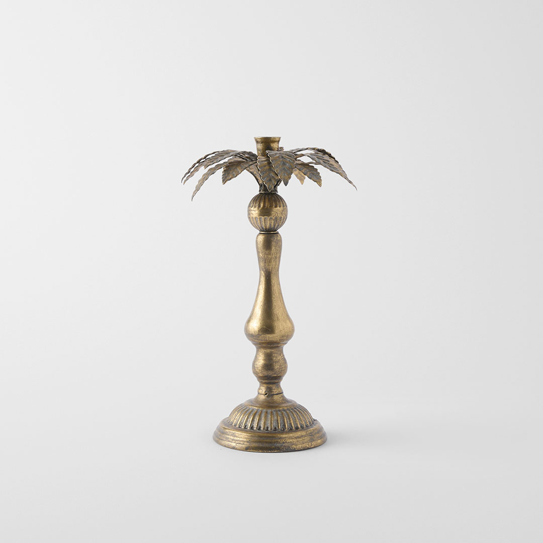 Shop Metal Palm Tree Candle Holders Online | Bed Bath N' Table