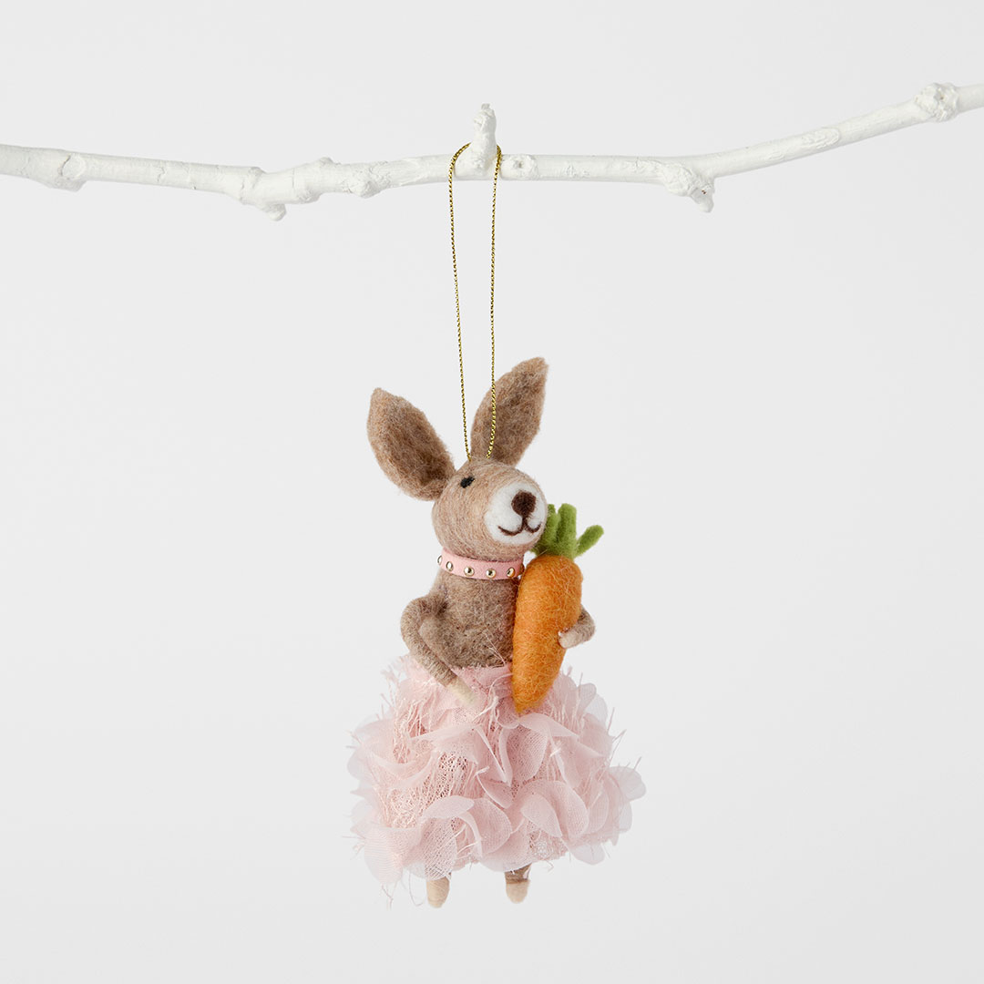 Shop Rabbit With Collar & Carrot Decoration Online | Bed Bath N' Table