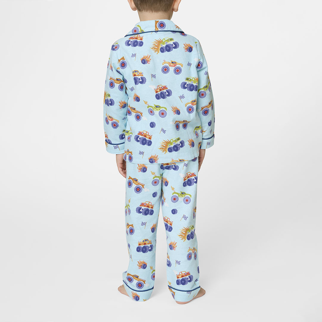 Shop Derby Time Monster Truck Kids Flannelette Pyjamas Online | Bed ...