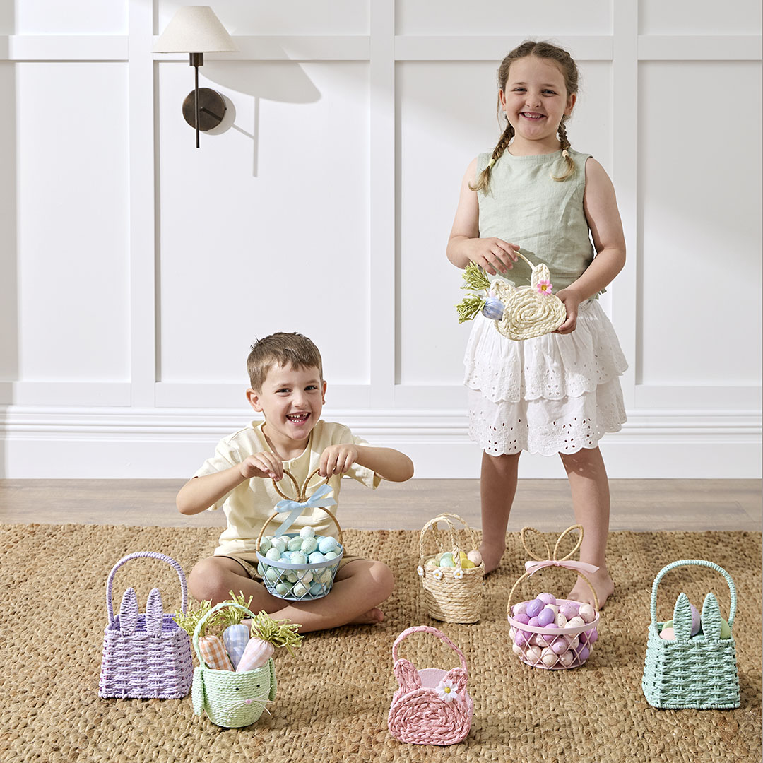 Shop Iron Bunny Basket With Bow Online | Bed Bath N' Table