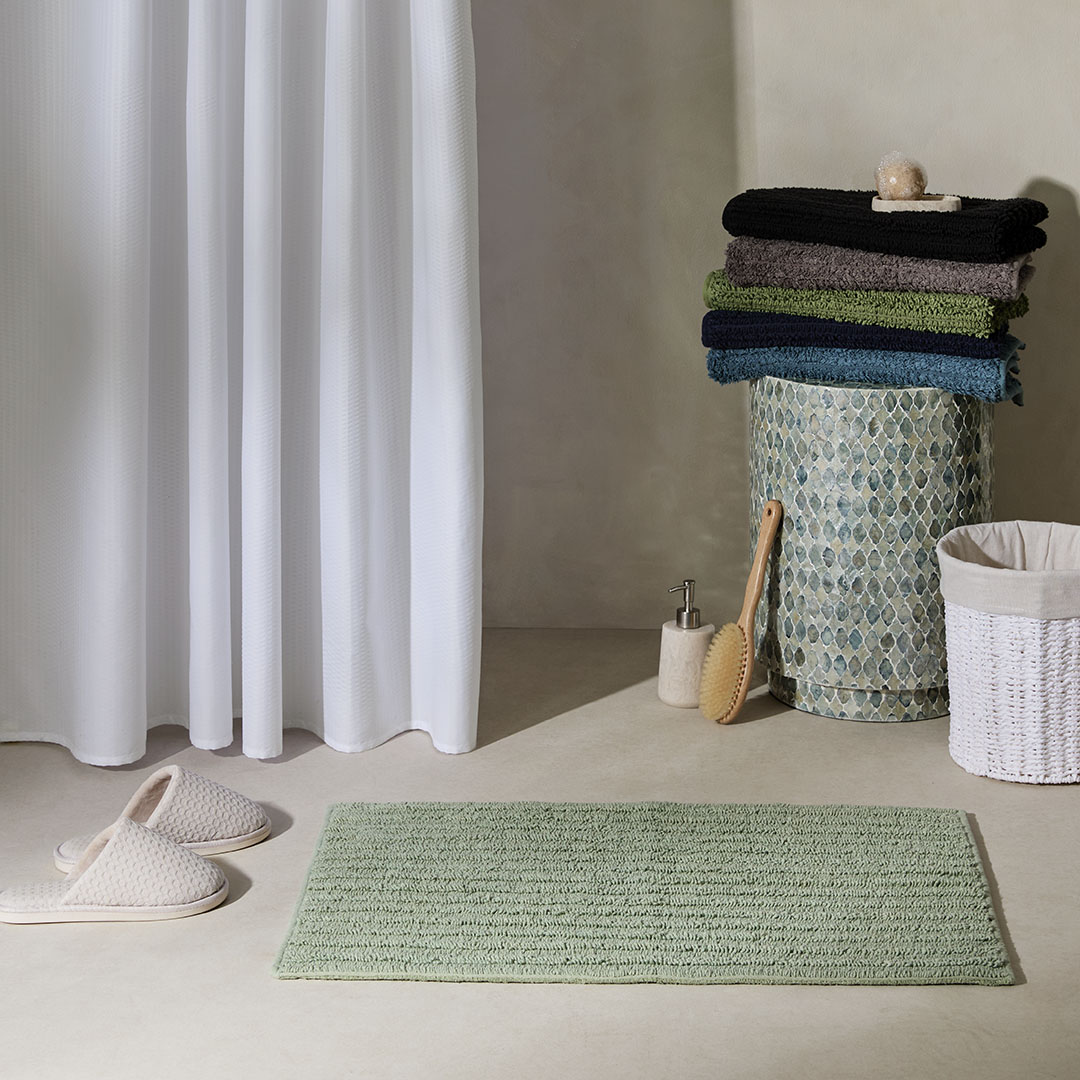 Shop Devon Bath Mat - Mineral Green Online | Bed Bath N' Table