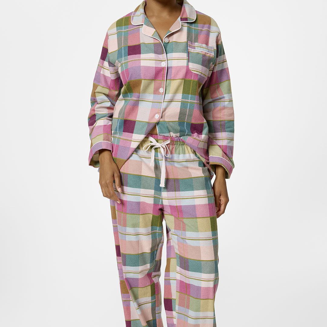 Shop Madison Check Flannelette Pyjamas Online | Bed Bath N' Table