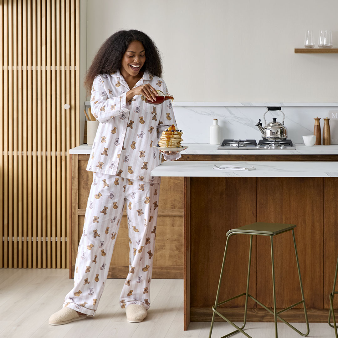 Shop Cuddly Bear Flannelette Pyjamas Online | Bed Bath N' Table