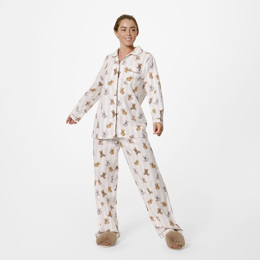Shop Cuddly Bear Flannelette Pyjamas Online | Bed Bath N' Table