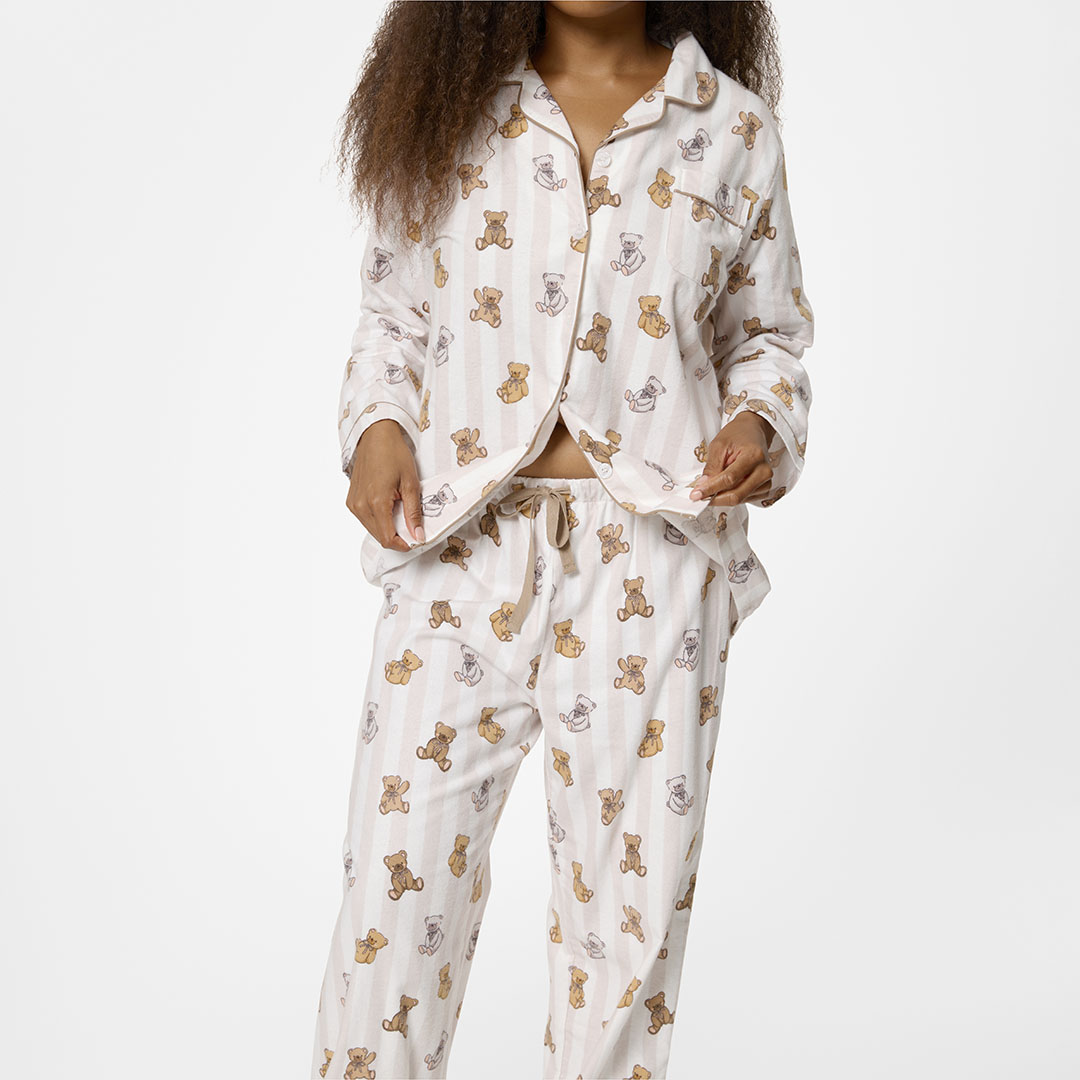 Shop Cuddly Bear Flannelette Pyjamas Online | Bed Bath N' Table