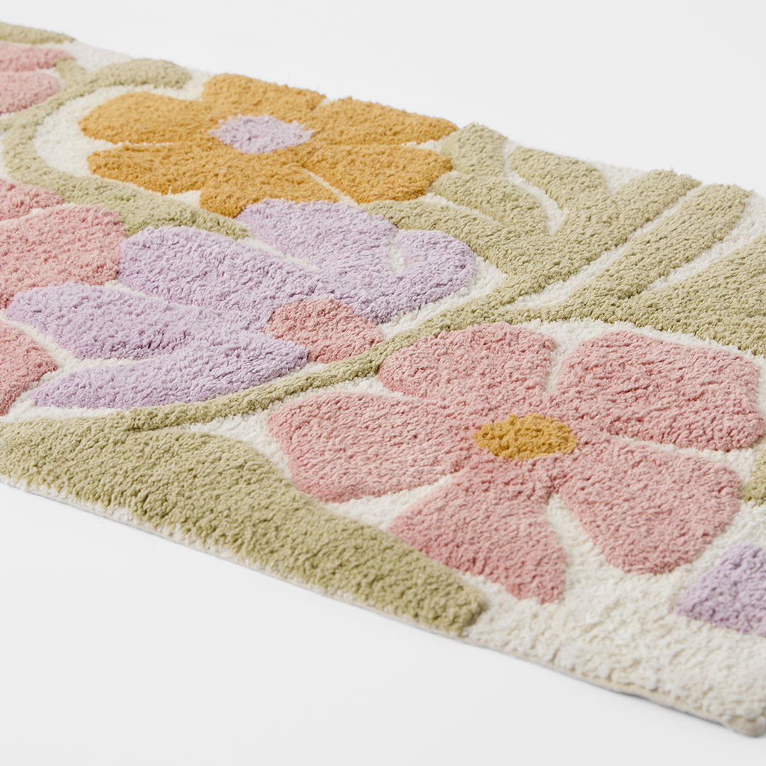 Shop Mabel Flower Bath Runner Online | Bed Bath N' Table