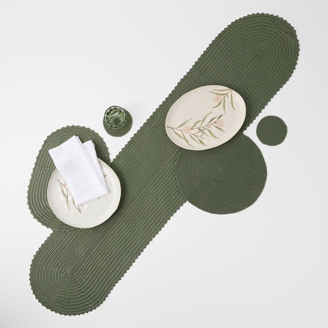 Shop Mendes Oval Placemat - Khaki Online | Bed Bath N' Table