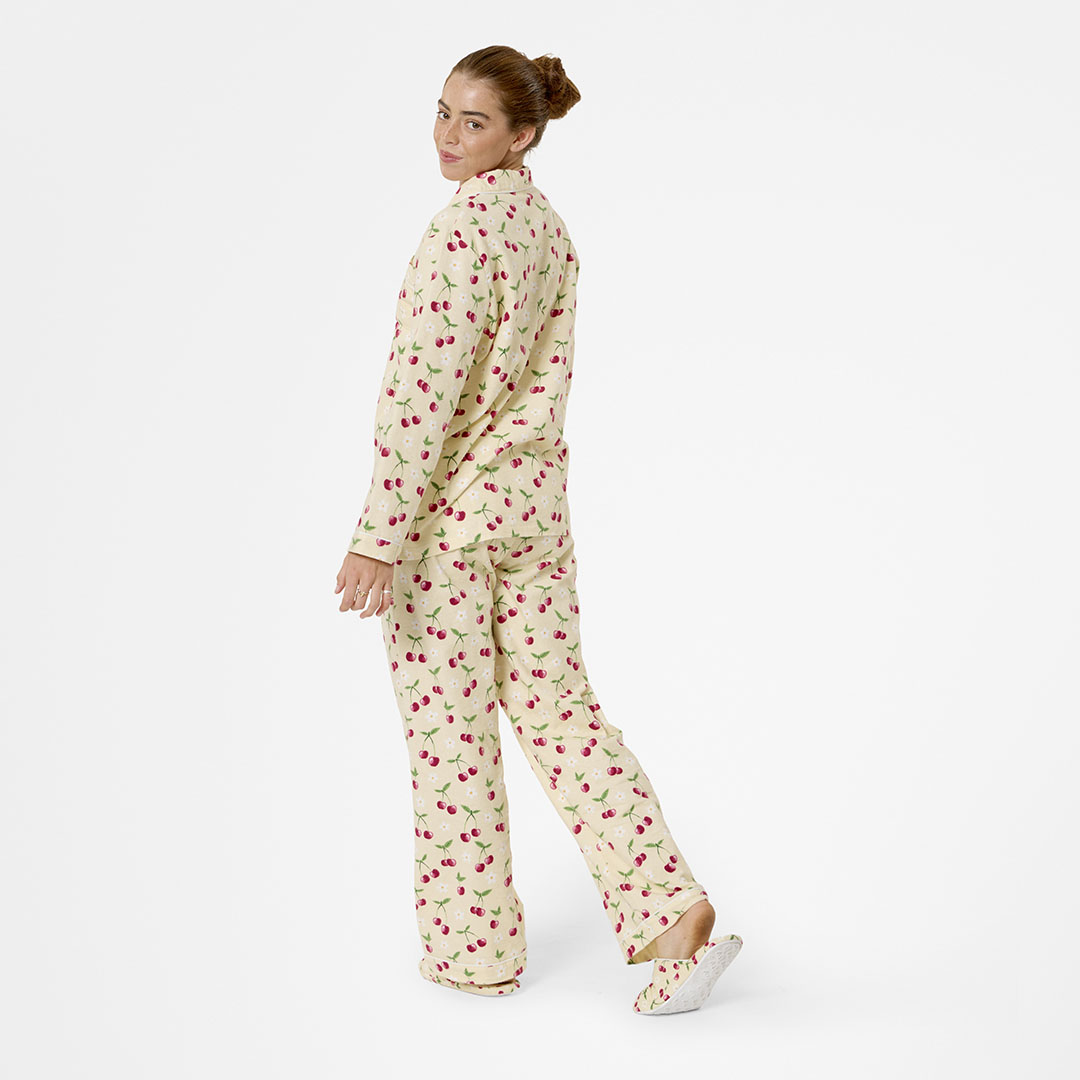 Shop Sweet Cherry Flannelette Pyjamas Online | Bed Bath N' Table