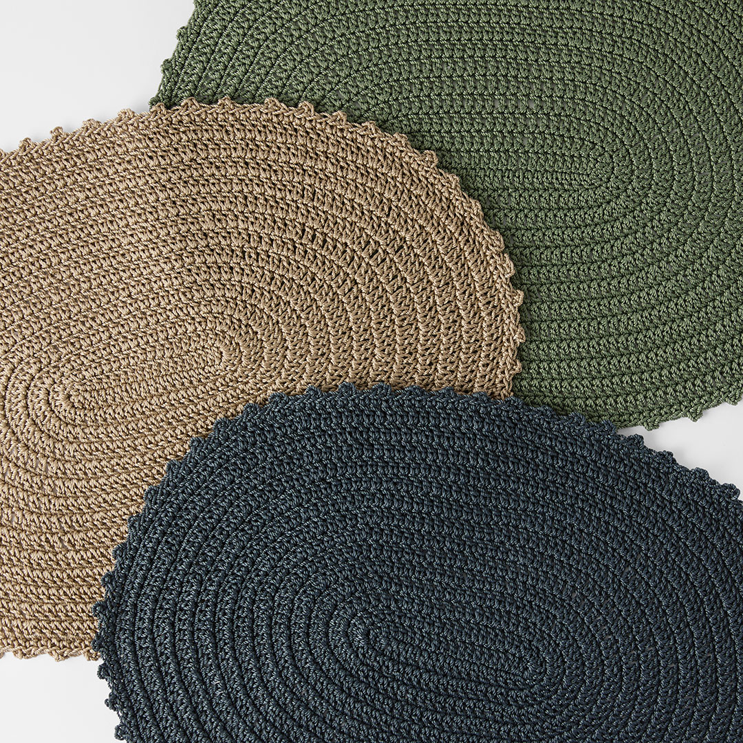 Shop Mendes Oval Placemat - Khaki Online | Bed Bath N' Table